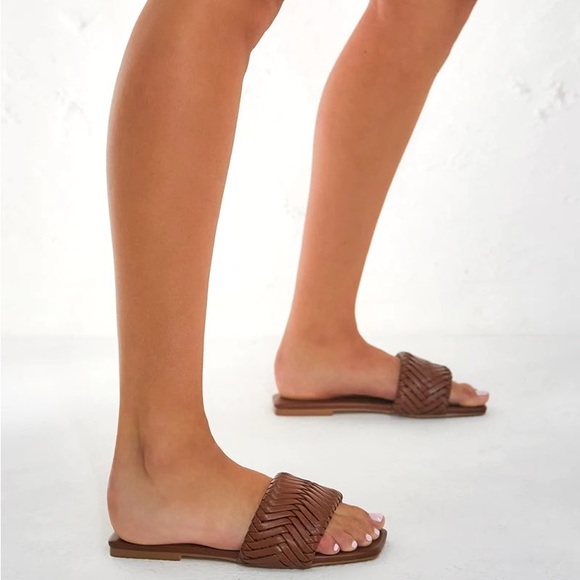 Billini | Shoes | Billini Feva Woven Slides Sandals Chocolate Brown ...